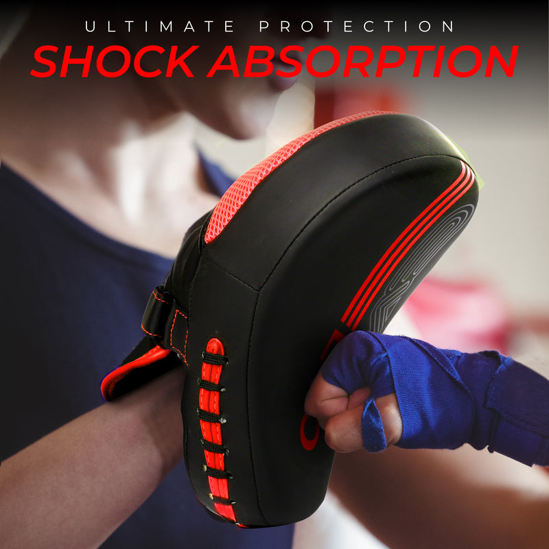 EVO FITNESS CURVED RED BOXING FOCUS PADS – EVO Fitness